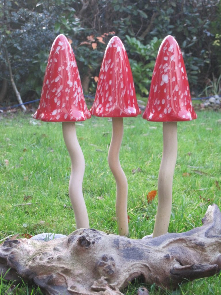 Timeless Toadstools - Giant Set of 3 - Red - Leisure Gardening